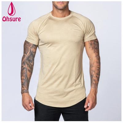 China Gym Exercise Wear for Men Bamboo T Shirt Sports Shirt Workout Short Sleeve Printing Casual Print Pattern Knitted Muscle Support for sale