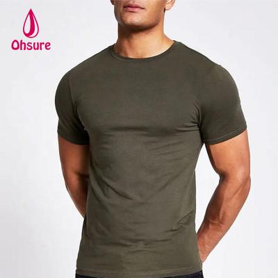 China 2023 New Arrival Wholesale Custom Printing Logo Men Plain 95% Cotton 5% Spandex Workout Sport Tshirt Fitness Gym T Shirt for Men for sale