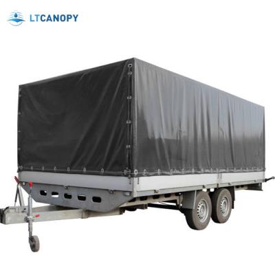China Litong Tear Resistant Waterproof Heavy Duty Tarp Grey Color Tarpaulin for Truck Cover for sale