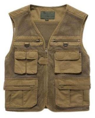 China Net vest 034 in taslan fabric, fishing vest, olive green/khaki/white color, quick dry, S-3XL for sale