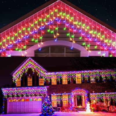 Cina Bedroom/Living Room/Wardrobe/Bar Christmas Outdoor Decoration 400 LED 30 Feet 8 Patterns Ice Strip Curtain LED String Lights Christmas Lights in vendita