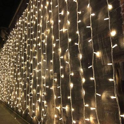 Cina / Warm White Christmas 300 LED Curtain Lights Wedding Party Lights Family Garden Bedroom Instant Outdoor Wall Decoration in vendita
