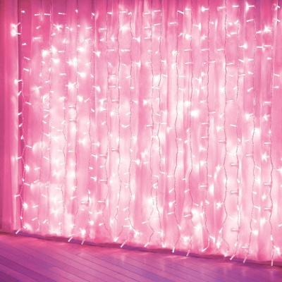 Cina / Light Pink 8 Modes LED Curtain Light String Suitable for Garden Girl Room Party Window and Wall Decoration in vendita