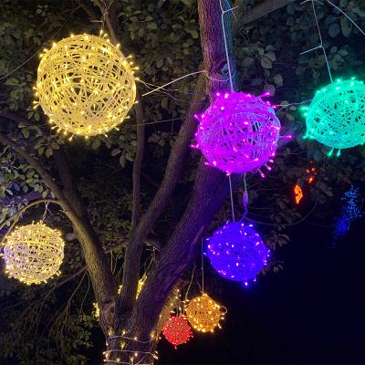 Cina Holiday Light Top Hanging 220V Plastic Round Ball Led Light Decoration For Wedding Event 3D Pattern Lights in vendita