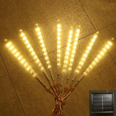 Cina Solar Christmas Tree Decorative 50CM Tree Wedding Party Decoration 30CM Meteor Light 8 Tubes LED Snowfall Hanging Meteor in vendita