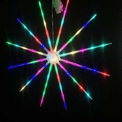 Cina Easter Type 2D RGB Fan Dynamic Light STAR 3D LED Fireworks RGB USB Chandelier with Remote Control for Wedding Party Decoration in vendita