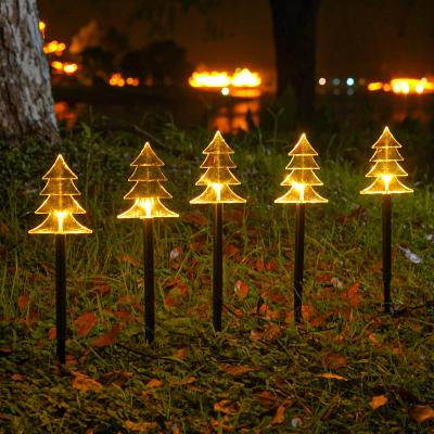 Cina Outdoor LED Solar Christmas Tree Snowflake Lights Bedroom/Living Room/Wardrobe/Bar Landscape Lights Solar Floor Insert Lamp in vendita