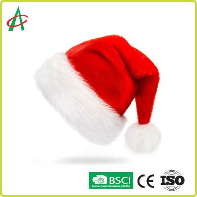 China Anti Allergische Unisex-Kerstmishoeden van het Kinderen Rode Fluweel Te koop
