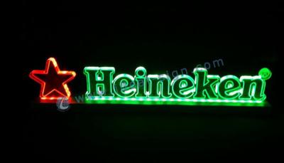 China Logotipo personalizado da exposição do sinal do Borda-Lit do diodo emissor de luz de Heineken base de alumínio à venda