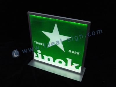 Cina Segno di alluminio di Bordo-Lit di Acylic LED della struttura che gira logo di abitudine della scatola leggera in vendita