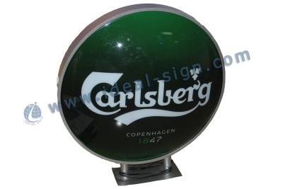 China Het ronde Carlsberg-Vacuüm vormde Lichte Doos Buitenmuur Opgezet LEIDEN Teken Te koop