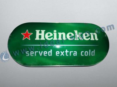 China Vormde het Binnen Acryl Geleide Vacuüm van Heineken Teken Dubbele Kant Hangend Lichte Doos met Metaalkader Te koop