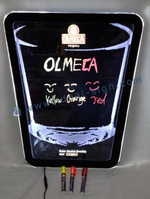Cina Bordi del menu illuminati scrittoio fluorescente acrilico del LED per i ristoranti in vendita