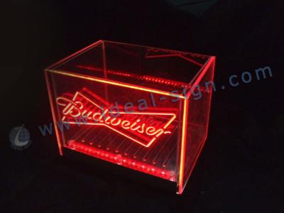 Cina UL ROHS SASO del CE principale acrilica trasparente di logo del laser del secchiello del ghiaccio di Budweiser in vendita