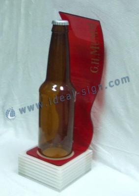 Cina LOGO stampato seta acceso principale acrilico dell'esposizione della bottiglia degli scaffali del liquore in vendita