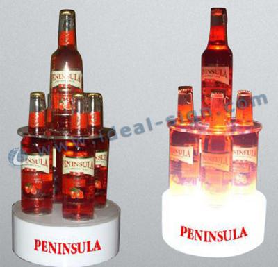 Cina Escluda i banchi di mostra accesi scaffali della bottiglia del liquore/portabottiglia acrilica in vendita