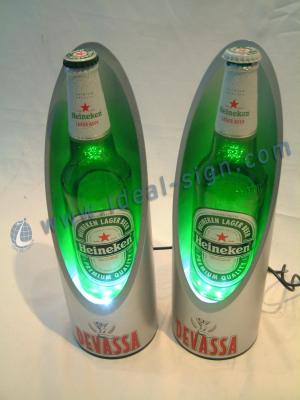 中国 導かれるポリ塩化ビニールは Devassa のためのアルコール飲料のびんの陳列台のアクリルをつけます 販売のため