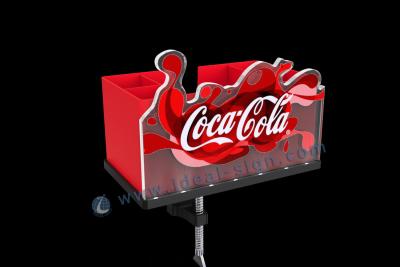 Cina Apribottiglie di plastica della cima di Antivari della coca-cola con l'esposizione del carrello di Antivari in vendita