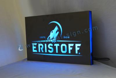 中国 ステンレス鋼細い LED の広告印、Eristoff のロゴのアクリルのライト ボックス 販売のため