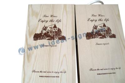 Cina Contenitori di regalo di legno durevoli del vino con le progettazioni su misura & logos per Antivari in vendita