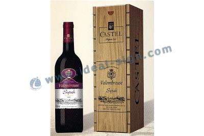 Cina Contenitori di regalo di legno del vino di paulownia solida ambientali con il logos su misura in vendita