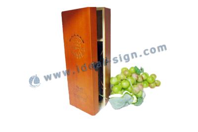 Cina Contenitori di regalo di legno su misura del vino del pino durevoli per 1 imballaggio del vino della bottiglia in vendita