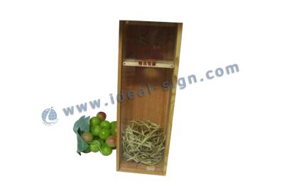 Cina I contenitori che di regalo di legno solidi riciclati del vino il pino incide con progettano in vendita