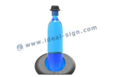 Cina Esposizione acrilica LED della bottiglia del liquore del mediatore accesa con la forma del cappello propensa in vendita