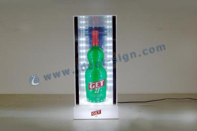 Cina GET27 LED ha acceso l'esposizione della bottiglia del liquore per Antivari/club, 21*21*43cm in vendita