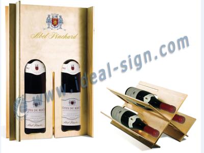 Cina Paulownia di legno a doppio scopo dei contenitori di regalo del vino per la promozione del vino in vendita