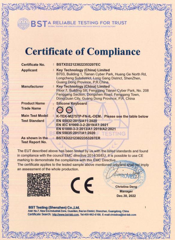CE - Key Technology ( China ) Limited