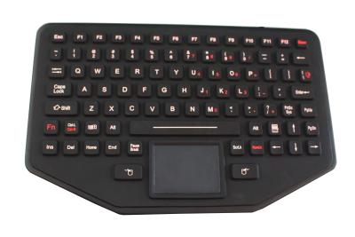 中国 軍隊のためのタッチパッドが付いている Ip68 シリコーンの移動可能なデスクトップの産業キーボード 販売のため