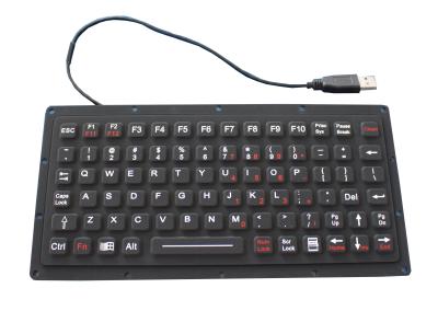 中国 IP65 81 キーは黒いシリコーン ゴムのキーボード、222.0mm x 100mm x 9.1mm のサイズを薄くします 販売のため