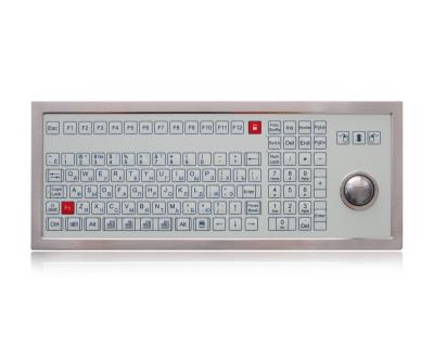 Cina Tastiera a membrana industriale da scrivania con tecnologia OMRON Key e trackball in vendita