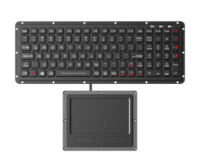 中国 頑丈なEMCキーボード タッチパッドバックライト付き 軽量 軍事キーボード 販売のため