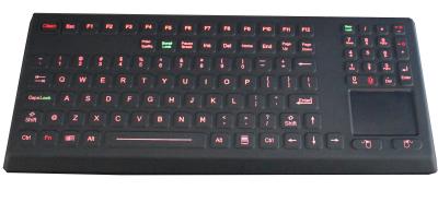中国 洗濯できる卓上はタッチパッドが付いているシリコーン ゴムの産業キーボードを照らしました 販売のため