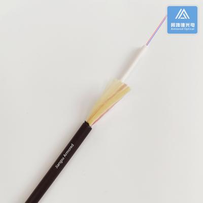 China Duplex Indoor Fiber Optic  Cable Fiber Patch Cable Black LSZH 5.0mm for sale