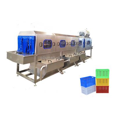 China Efficient Basket Washing System Stainless Steel Fruit Basket Washing Automatic Plastic Basket Washing Machine for sale