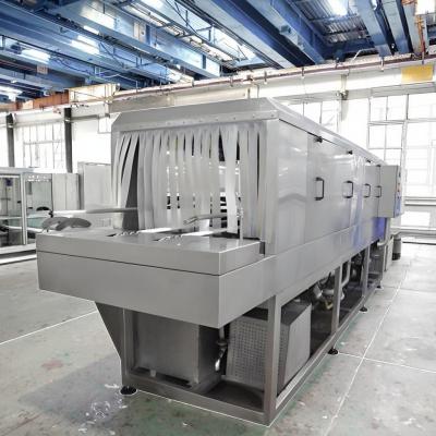 China Distribution Vegetable Pallet Crate Basket Washing Drying Machine 304 Stainless Steel Turnover Plastic Crate Washing Machine for sale