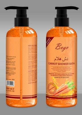Chine Blanchiment du gel de lavage de corps de vitamines de Vegetales de savon liquide de carotte de Tonifying à vendre