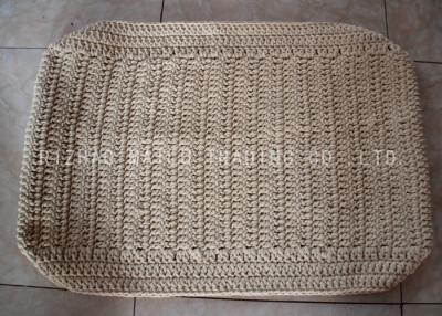 Cina Riutilizzabile lavori all'uncinetto la coperta tricottata del pavimento del pelo imboccolato delle stuoie del pavimento per l'hotel/ristorante in vendita