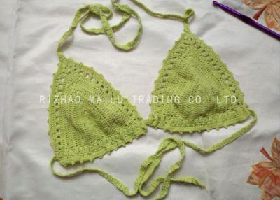 Cina Il verde della maglia lavora all'uncinetto il bikini che il cotone basso della vita lavora all'uncinetto il bikini in vendita