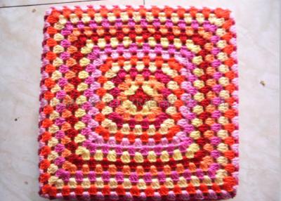 Cina Il colore su misura lavora all'uncinetto la copertura delle feci/quadrato acrilico lavora all'uncinetto la copertura del pouf in vendita
