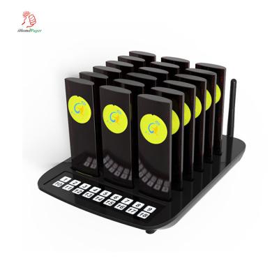 China wireless keyboard transmitter with 18 coaster pagers for waiter calling customer waiting in queue for sale