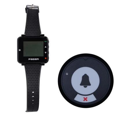 China botão de chamada sem fio personalizável de boa qualidade e pager de relógio à venda