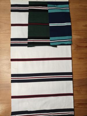 China Stylish And Breathable With A Good Fit Healthy Striped Knit Fabric For T-Shirt for sale