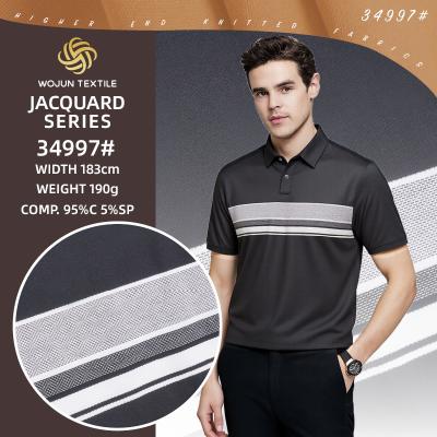 China Comfortable, Breathable Good Texture And Breathable Striped Knit Fabric For Polo Shirt for sale