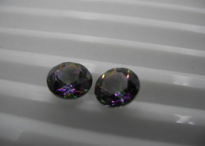 China Natural Loose Ruby Gemstones , 4mm Round Mystic Topaz Gemstones for sale
