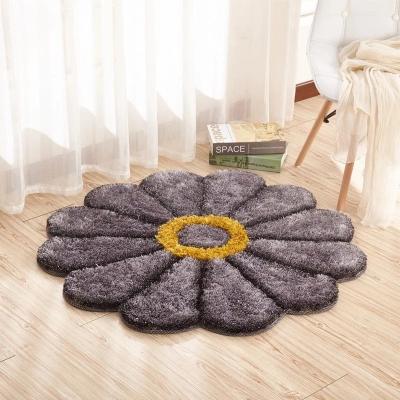 Китай Fan shape flower shape plush shaggy carpet home rug soft decoration colors available продается