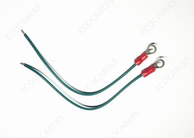 中国 4.3mm リング末端の注文ワイヤー馬具の単一の緑は 18 の AWG ワイヤーを L = 140MM 絶縁しました 販売のため